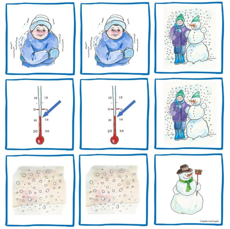 Memory Winter (onderbouw) | Spelen met Engels