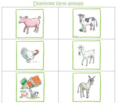 Domino Farm animals | Boerderijdieren | Spelen met Engels
