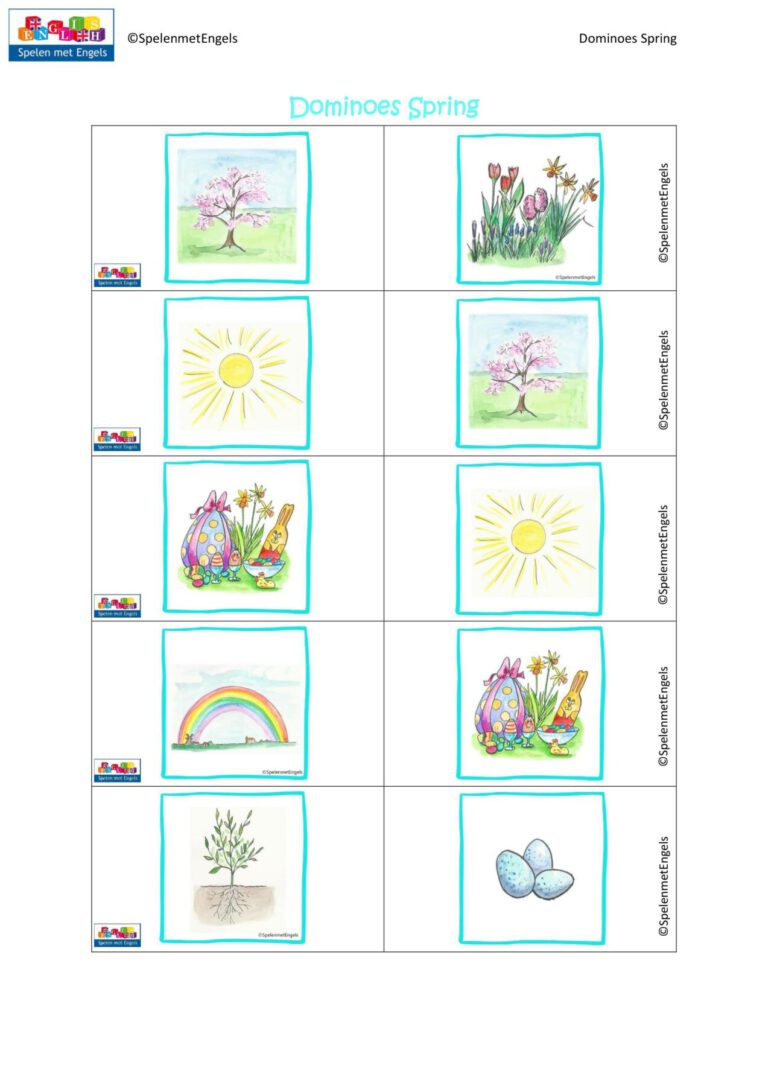 Domino Spring | Spelen met Engels