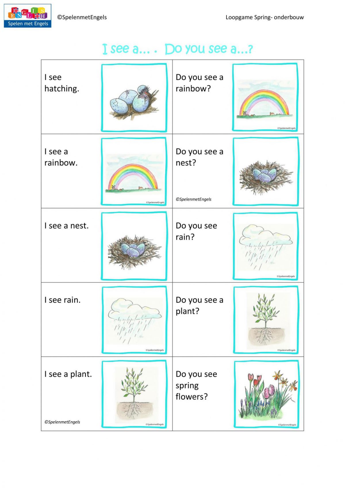 Themapakket Spring | Spelen met Engels