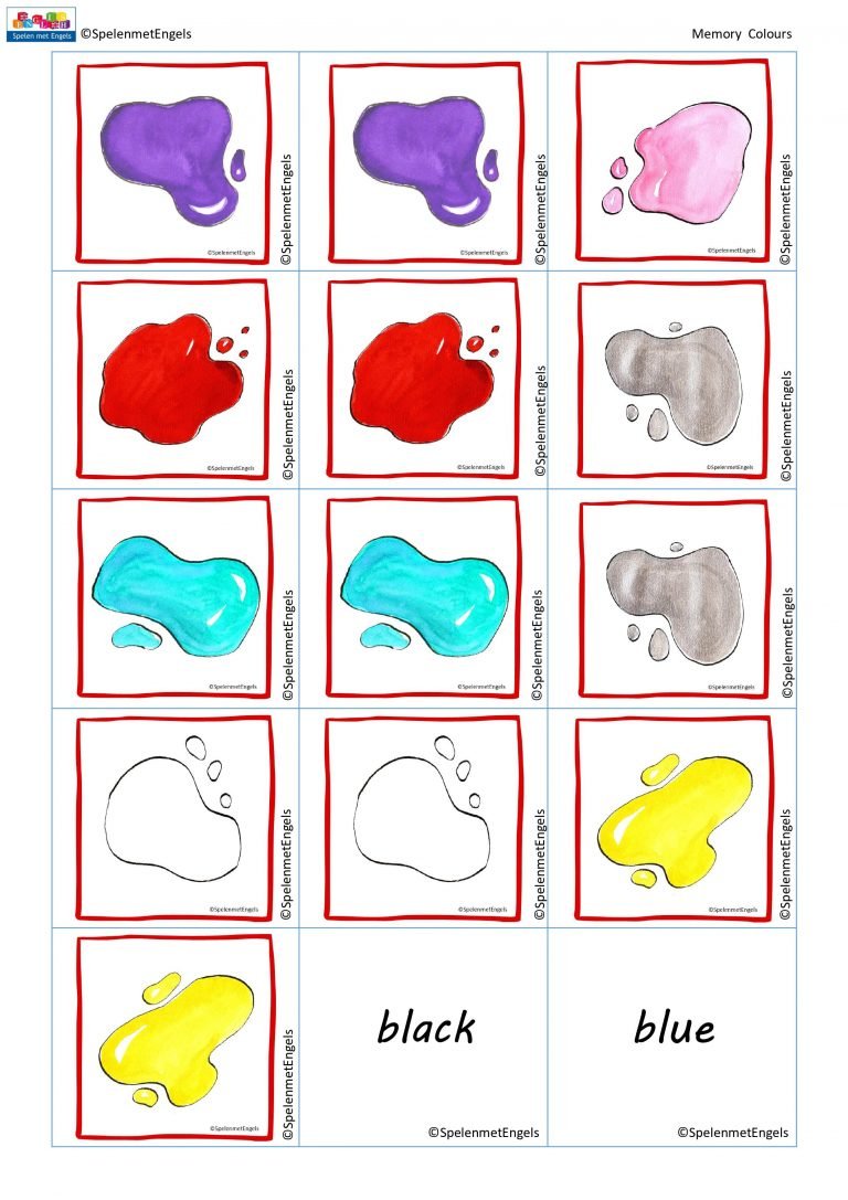 Memory Colours | Kleuren in het Engels | Spelen met Engels