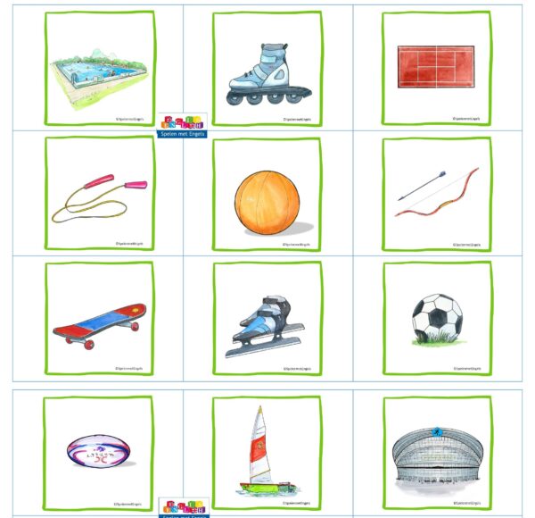 Bingo Sporting equipment | Sports | Spelen met Engels