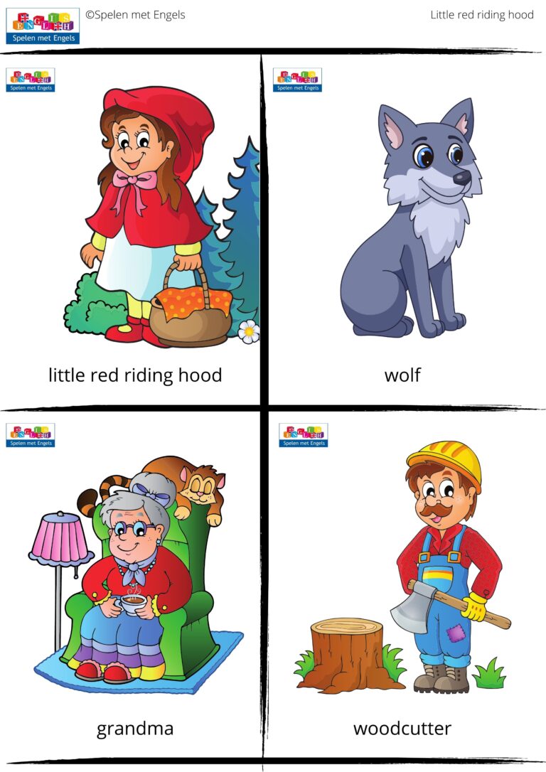 Little red riding hood | Roodkapje | Spelen met Engels