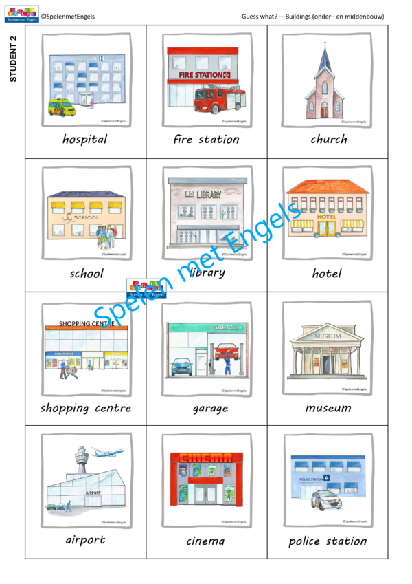 Themapakket Buildings (middenbouw) | Spelen met Engels