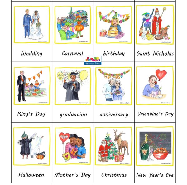 Guess what Holidays and celebrations | Spelen met Engels