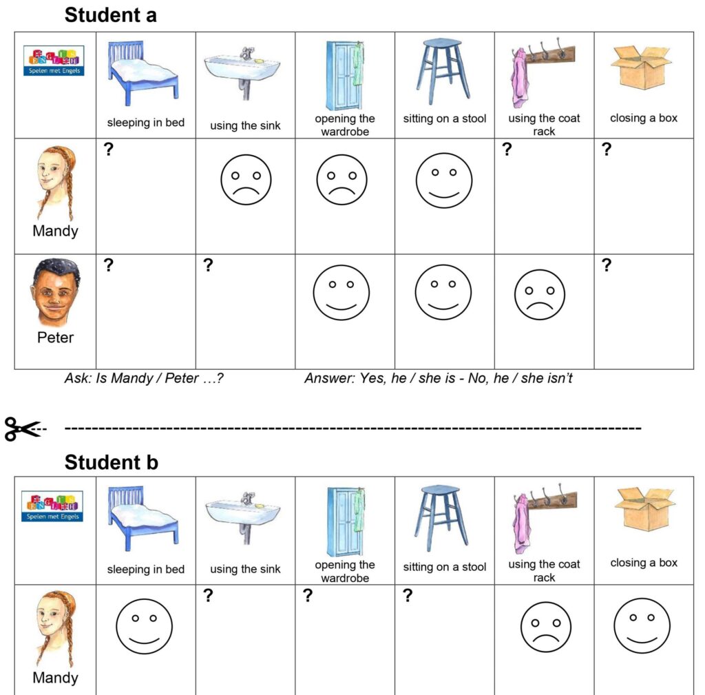 Worksheets Household items (bovenbouw) | Spelen met Engels