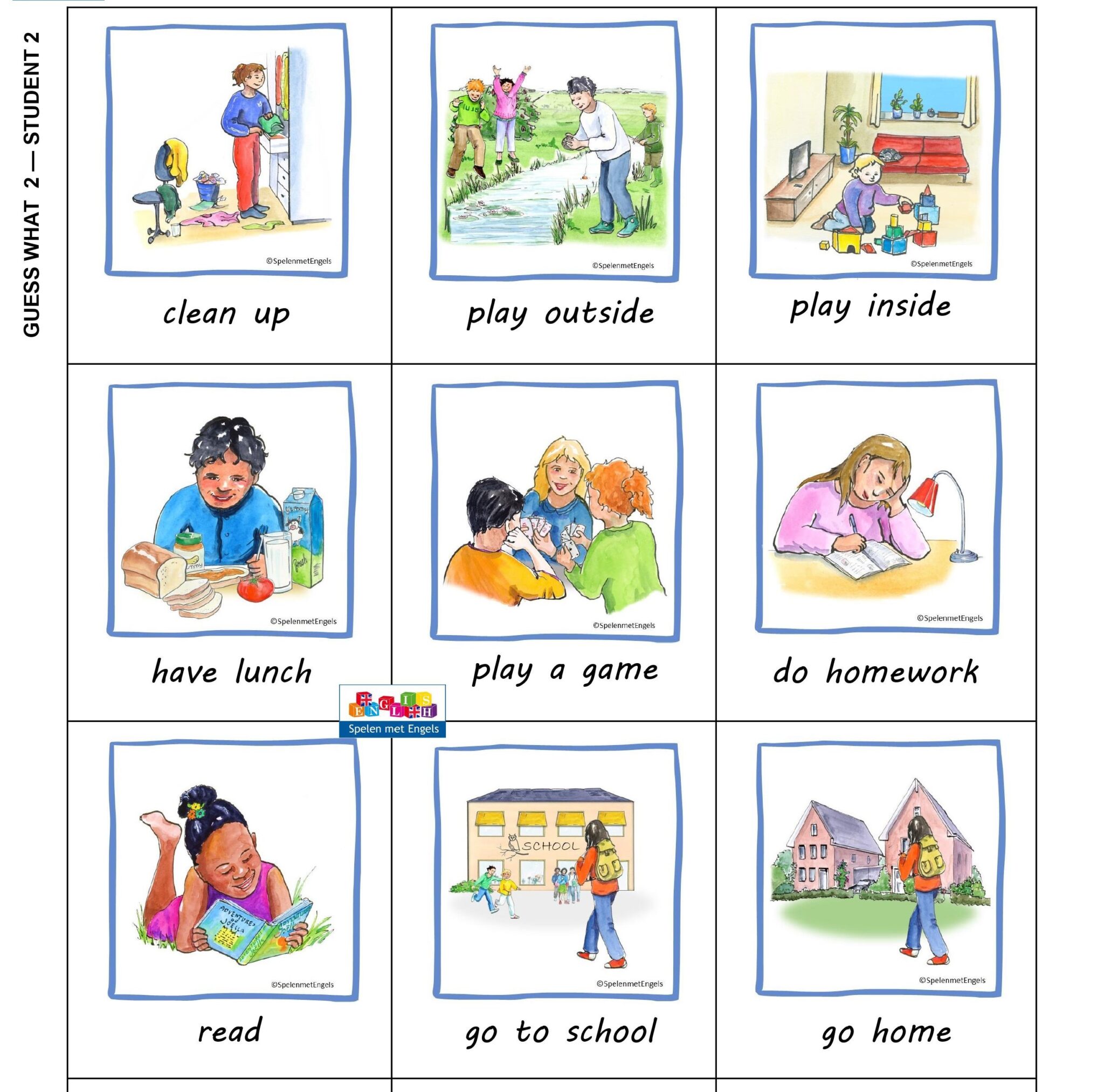 Guess what? Daily routines (middenbouw) | Spelen met Engels