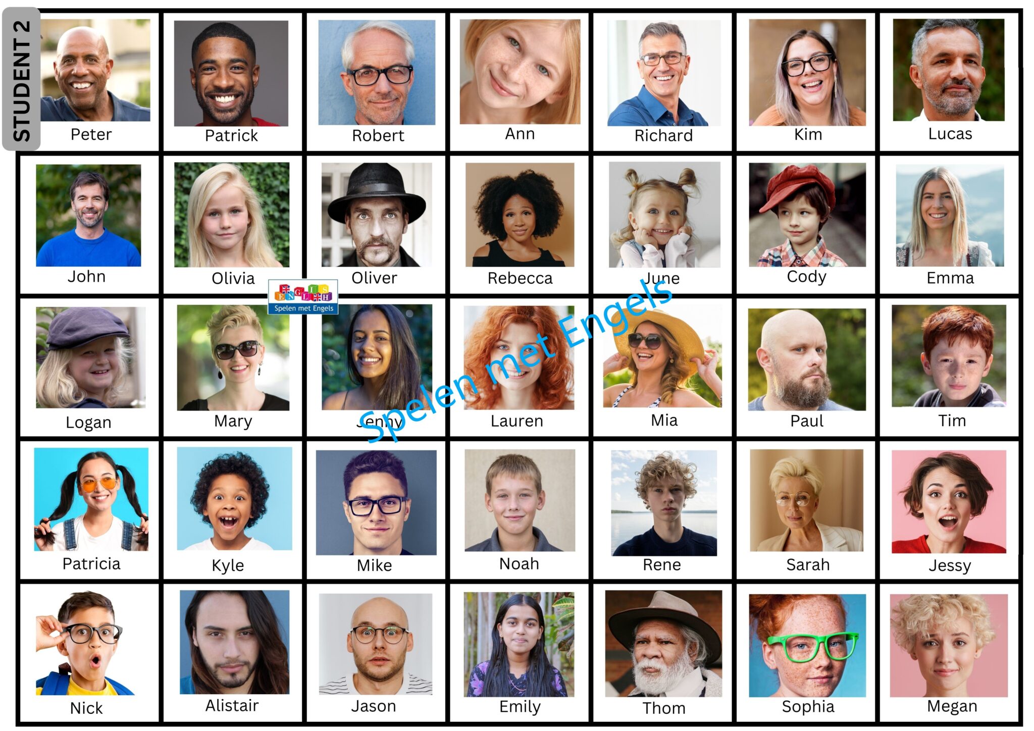 Guess who? Describing people | Spelen met Engels