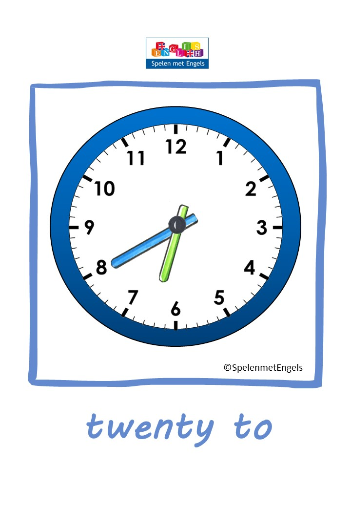 Flashcards How to tell time | Spelen met Engels
