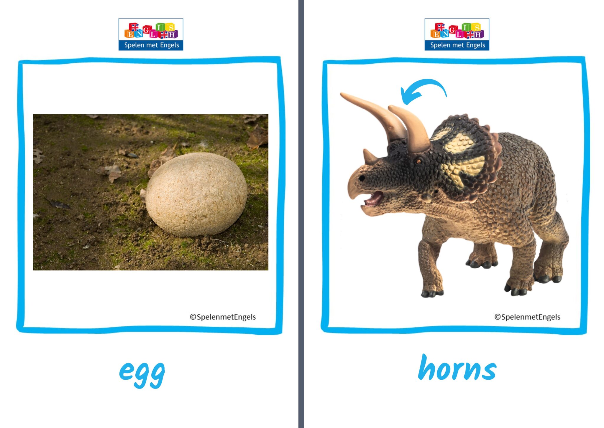 Flashcards Dinosaurs | Spelen met Engels